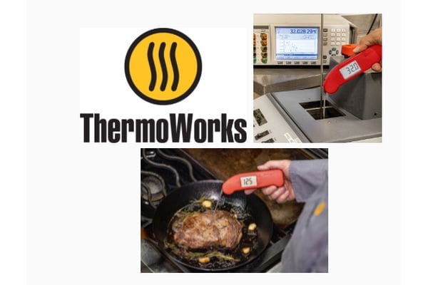 THERMOWORKS PROFESSIONAL LEVEL ONE-SECOND THERMOMETER IN USE BY ...