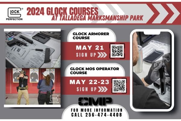 GLOCK Holding Multiple Instructional Courses at CMP’s Talladega in May